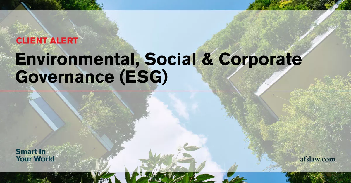 Top 10 ESG Developments for 2023 | ArentFox Schiff