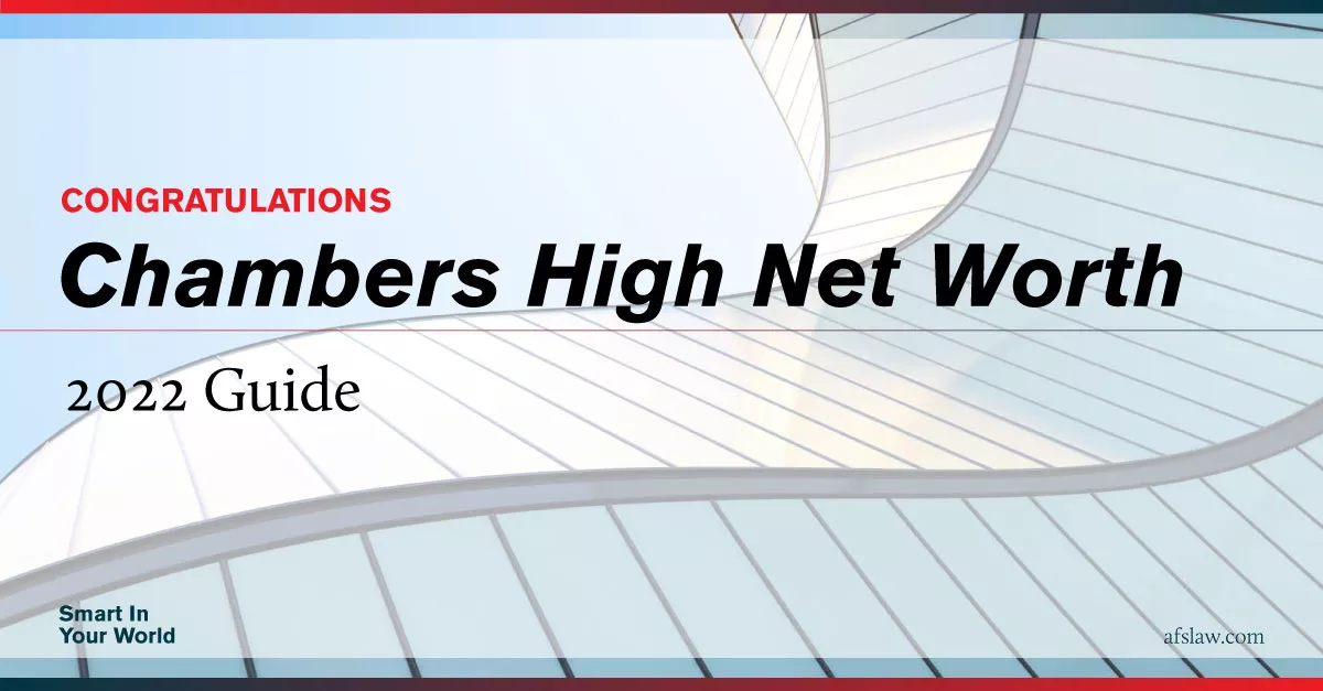 Chambers High Net Worth 2022 Recognizes Private Clients, Trusts ...