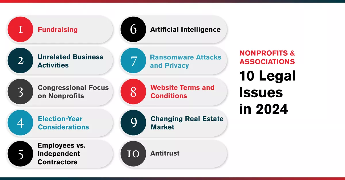 10 Legal Issues for Nonprofit and Association Leadership in 2024 ...